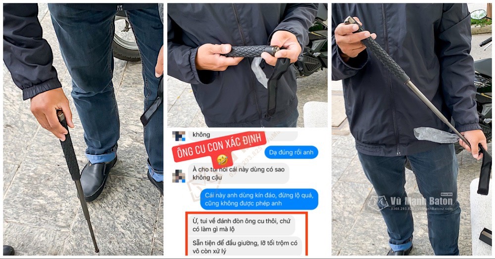 Anh Lê Huy (Thủ Đức, TpHCM) mua 2 cây baton ASP Army: Cha đi mua đồ tự ...